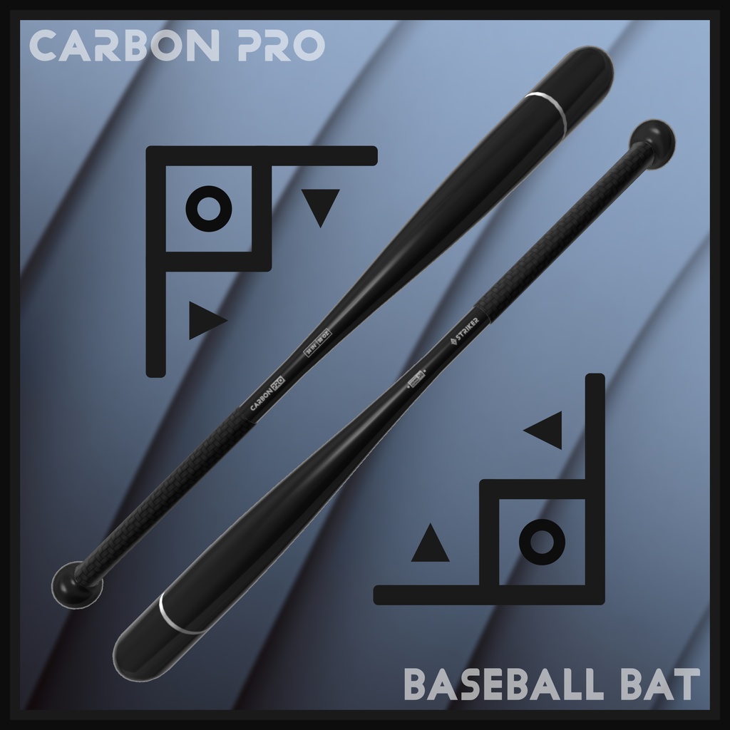 [ VRChat ] - Carbon Fiber Baseball Bat / カーボンバット - fastysworkshop - BOOTH
