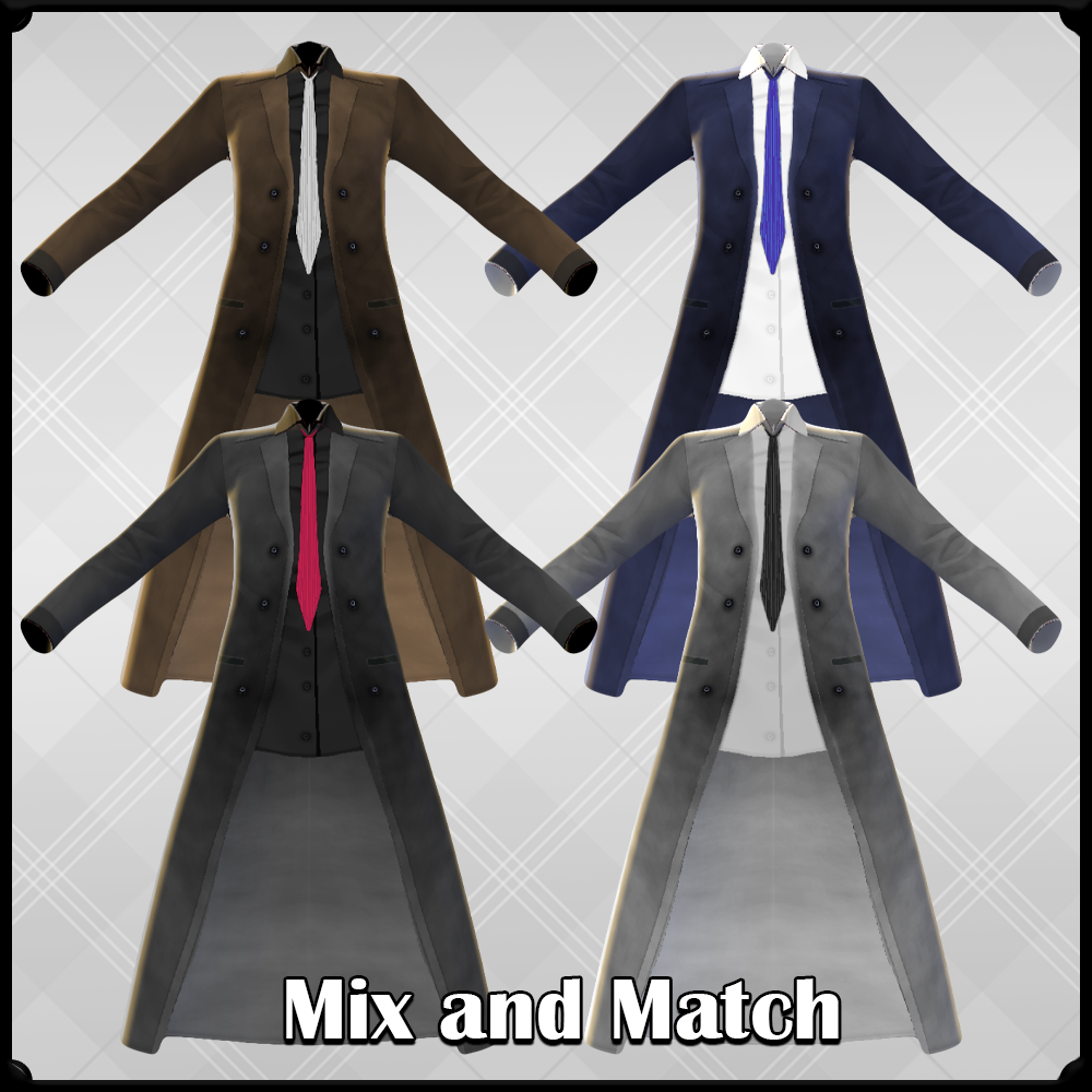 【VRoid】 Formal Coat - The Moe Train - BOOTH