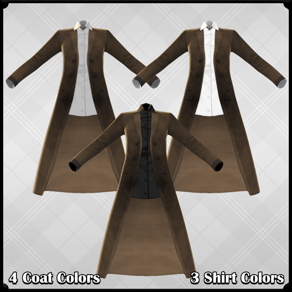 【VRoid】 Formal Coat - The Moe Train - BOOTH