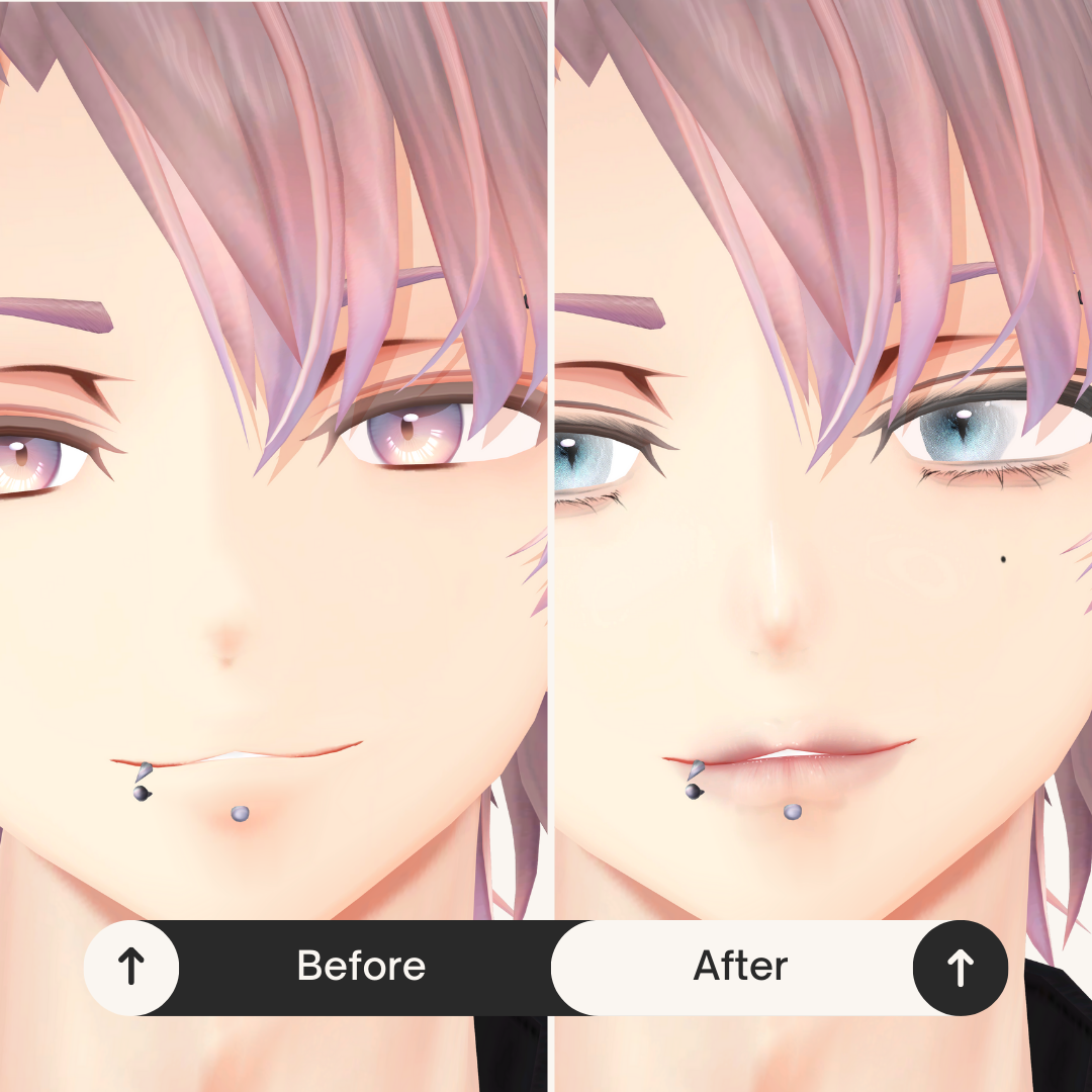 簡単導入 Noa-ノア-専用 メイク＋アイテクスチャNO2 make up＋eye TextureNO2 - Enchanted_tim - BOOTH