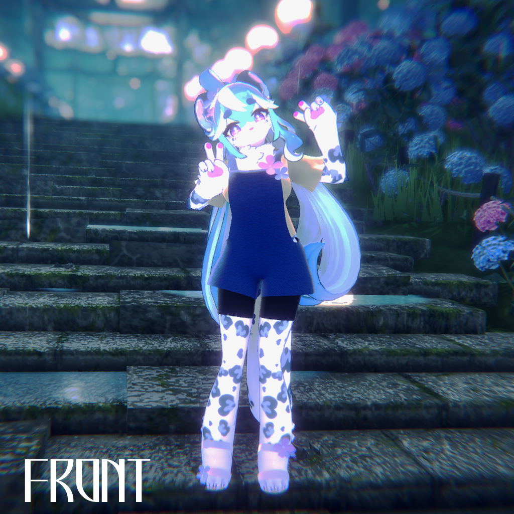 【Alia対応】フラワーオーバーオール【VRChat想定衣装】 - ひつじのおうち - BOOTH