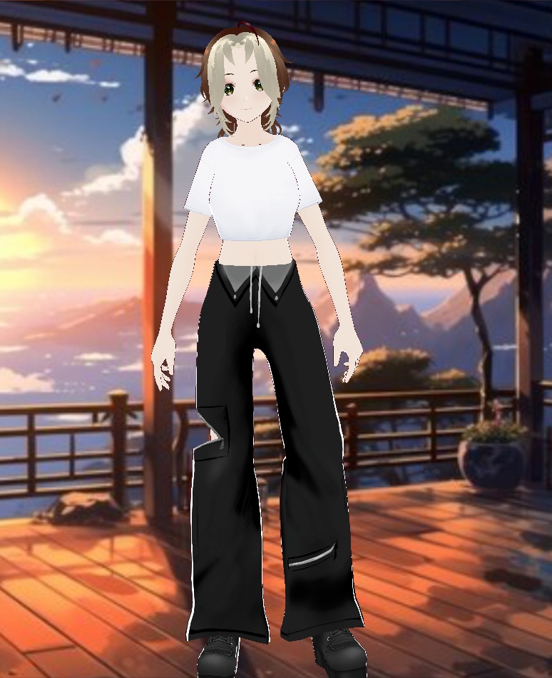 Casual punk pants (VRoid Model) - The Nine Tailed Kitsune - BOOTH