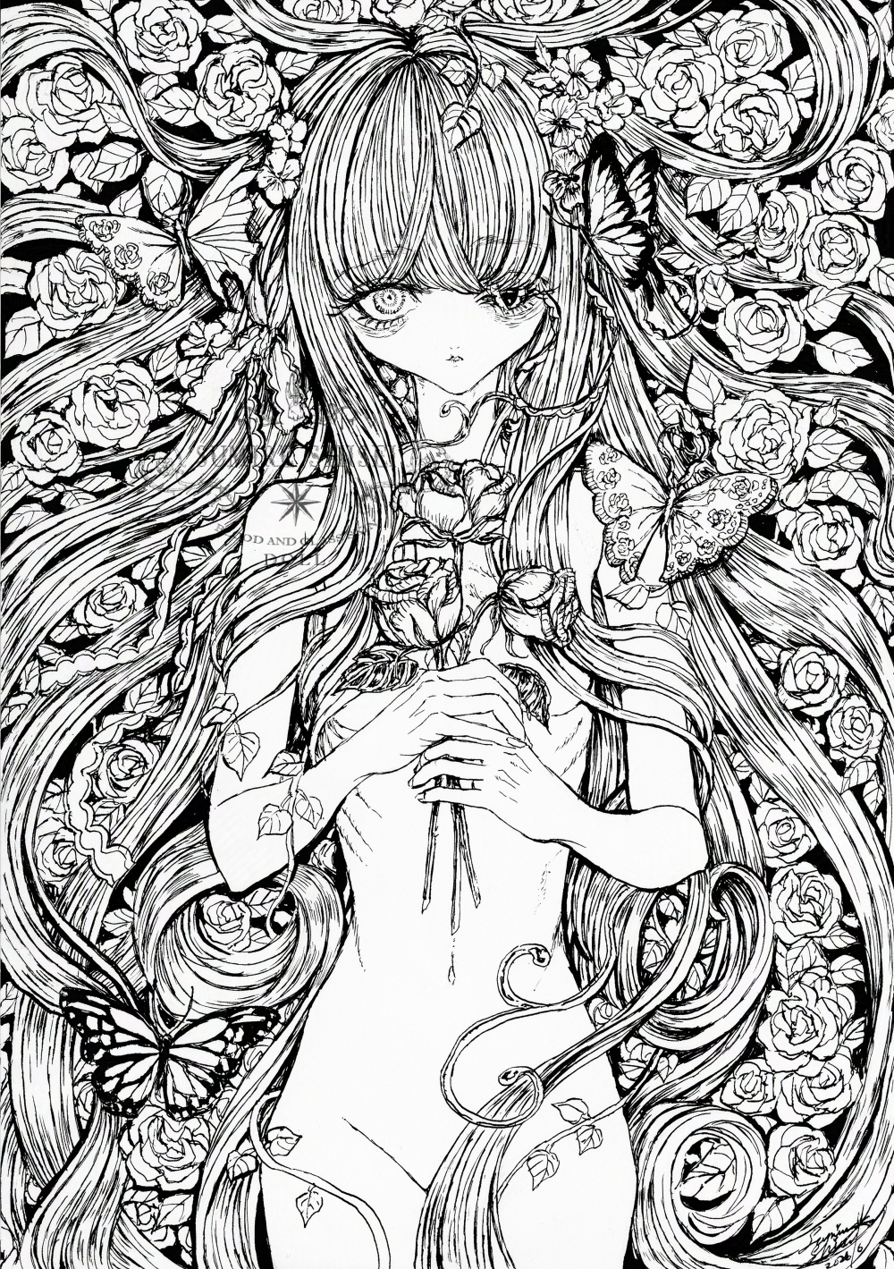 【ペン画】オデットの庭 - SUMIRE SHISEI DOLL WebShop - BOOTH