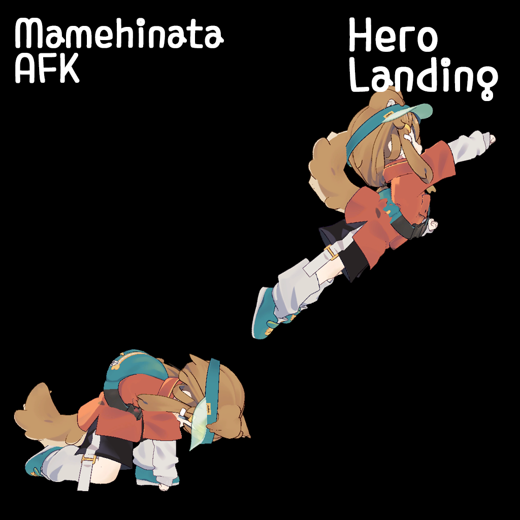 Hero Landing Mamehinata AFK / ヒーローランディング まめひなた AFK - orange-light - BOOTH