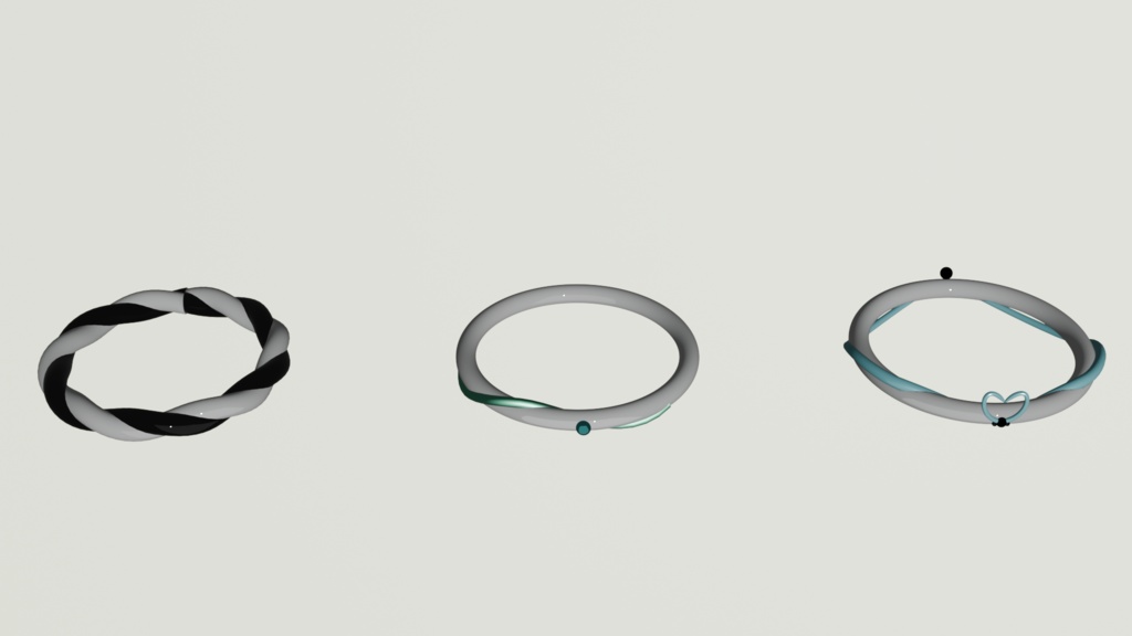 【3Dモデル】リング 3点セット - pate-chan - BOOTH