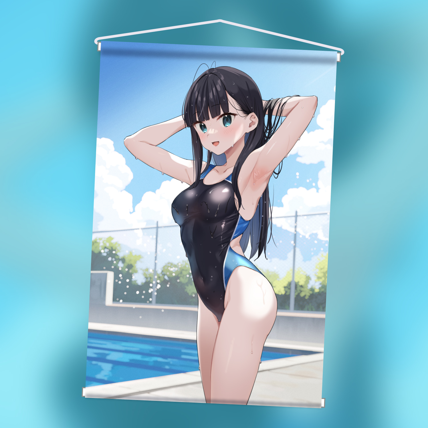 高嶺さん競泳水着タペストリー - 08base - BOOTH