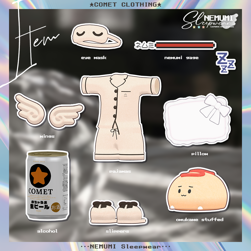 【まめふれんず対応】『NEMUMI Sleepwearഒ』ギミック付き衣装💤 - comet - BOOTH