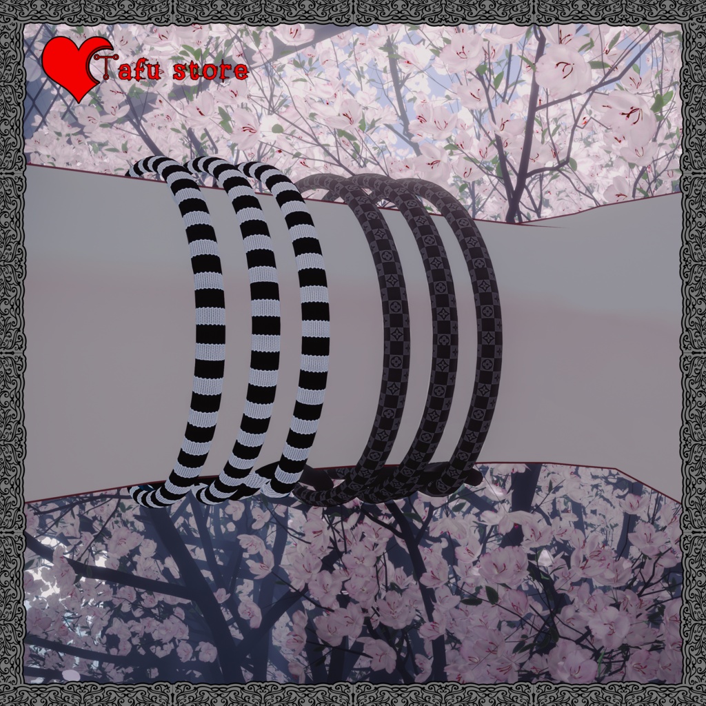 Emo Bracelets(10 変種) (VRCアバターアクセサリー) (Avatar Bracelet Pack) [TafuStore ...