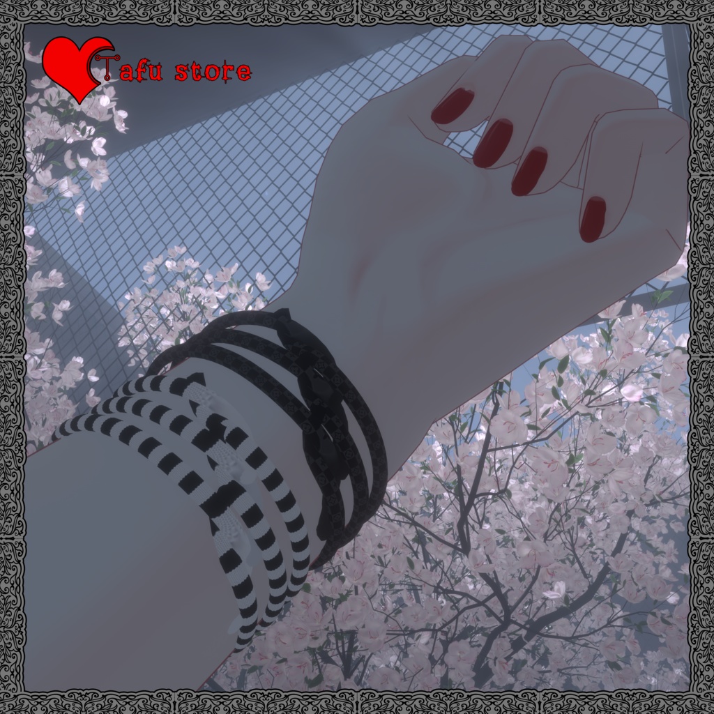 Emo Bracelets(10 変種) (VRCアバターアクセサリー) (Avatar Bracelet Pack) [TafuStore ...