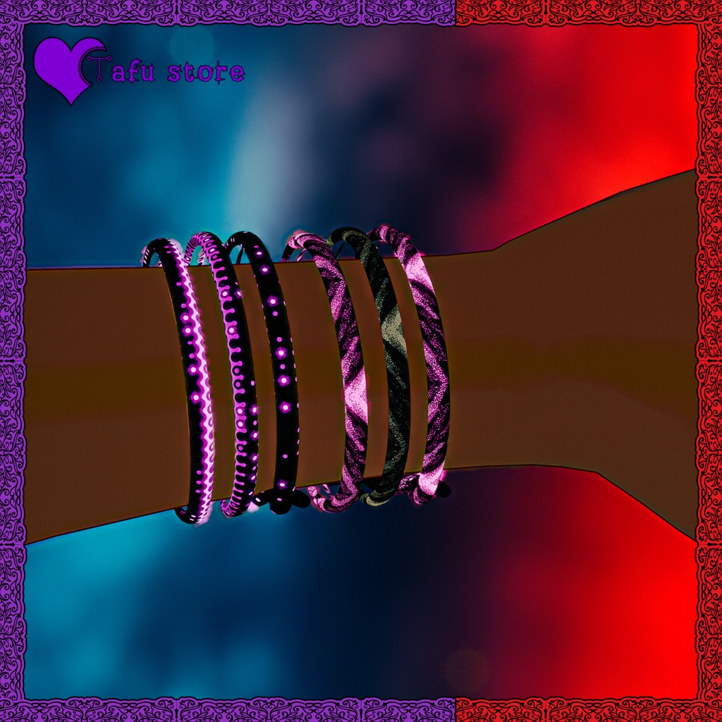 [無料] Future Bracelets（10種）｜VRChat 汎用アクセサリー｜lilToon対応｜UnityPackage/FBX ...