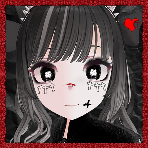 [無料] DIY タトゥー＆メイク テクスチャ「Midnight Goth」｜VRChat｜PSD同梱 - tafu♥store - BOOTH