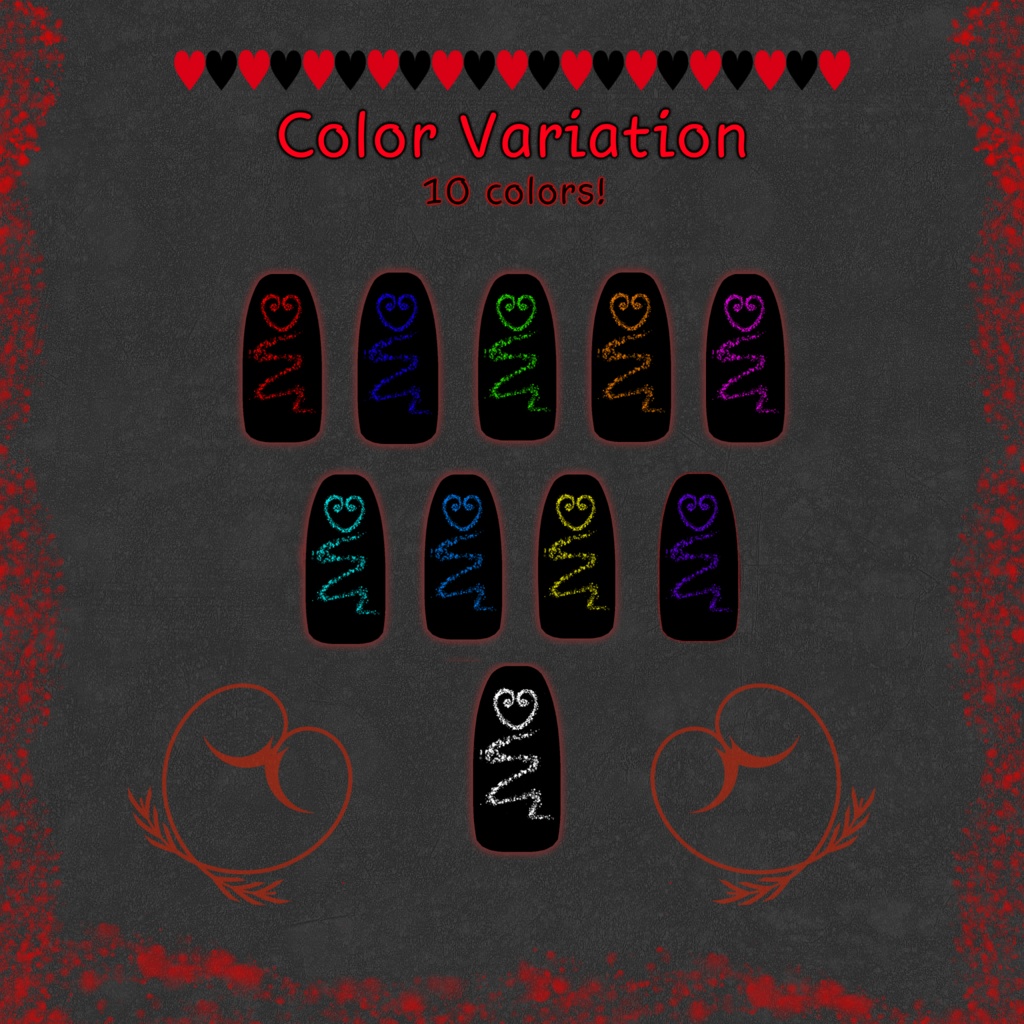 [無料] StarKillers 💓 爪の質感 Nail Texture 💓 [TafuStore] [VRChat] [Free ...