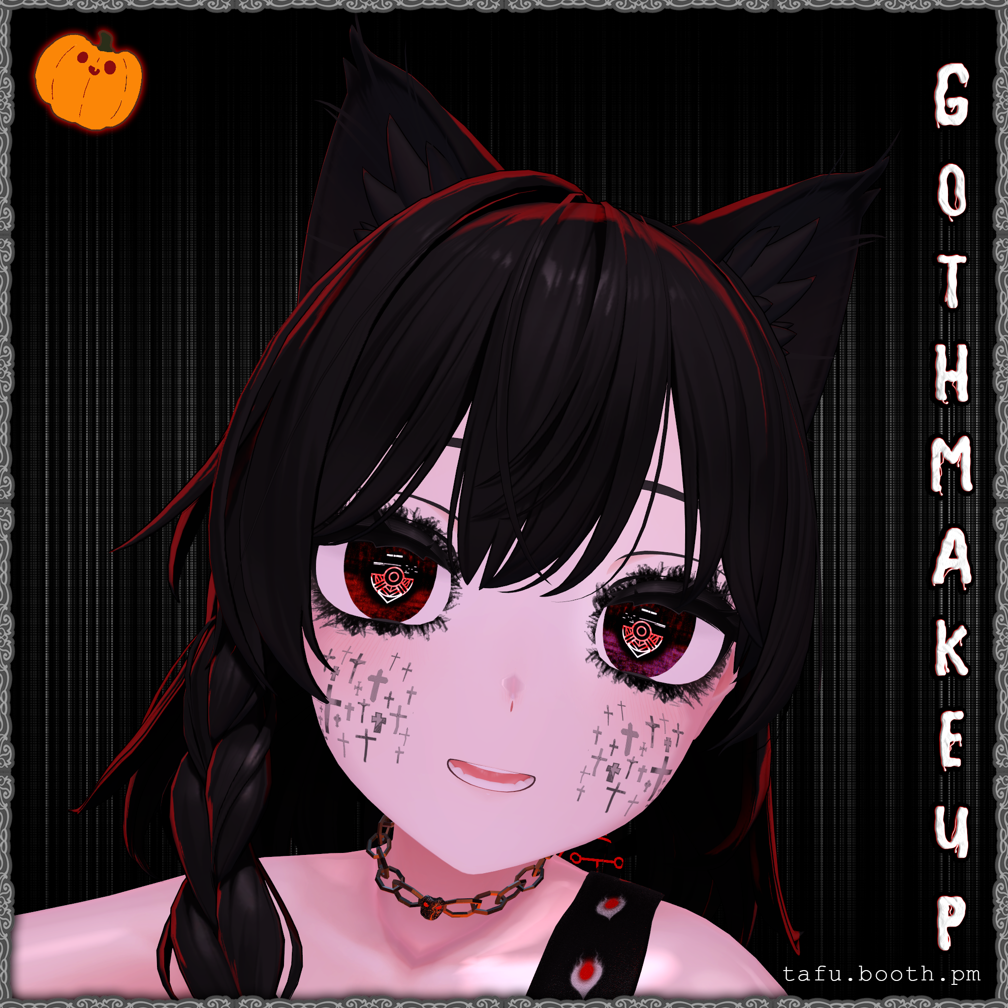 Goth Makeup Textures ♥ 7アバター対応 ♥ VRChat メイクテクスチャ ♥ - Tafu ♥ Store - BOOTH