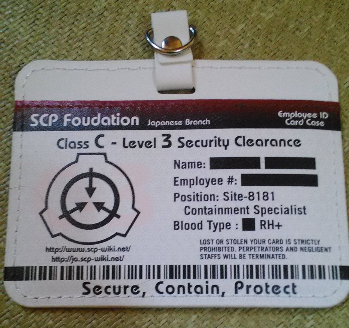 SCP財団パスケース（日本支部IDカードver) - dr-toraya - BOOTH