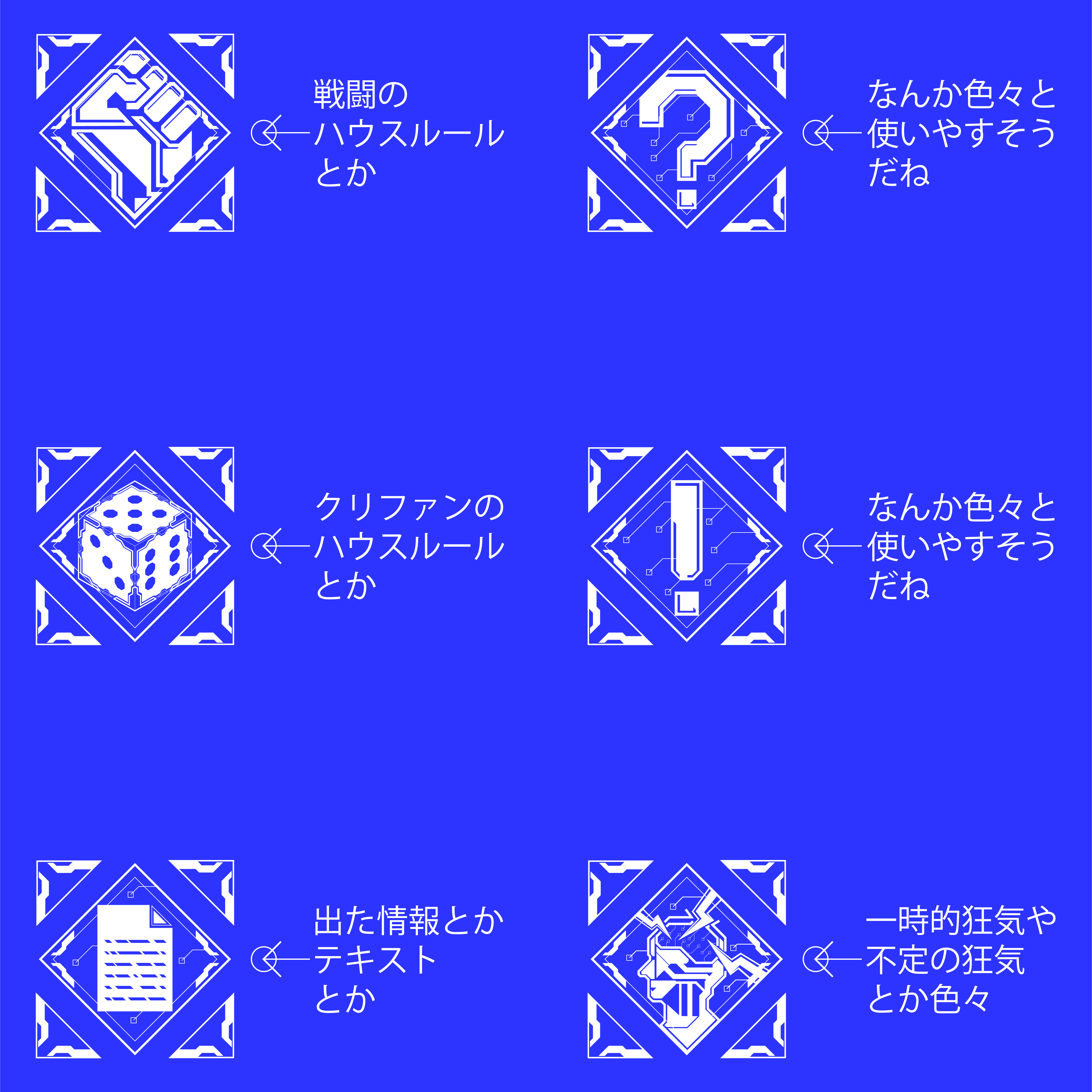 【ココフォリア】情報アイコン素材-サイバーチック- - 鋼鉄重工/Fe2+ya - BOOTH