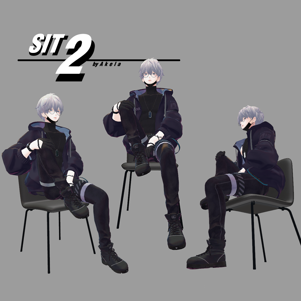 Cool sit pose - A k e l a - BOOTH