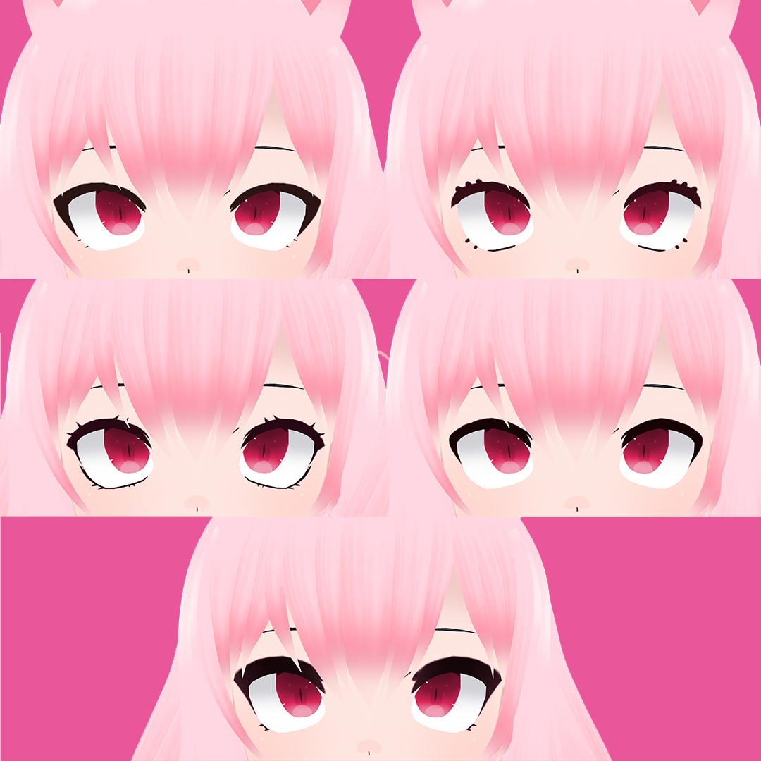 5 FREE Cute Eyeline Bases For VRoid ♡ - VTuber Models - BOOTH