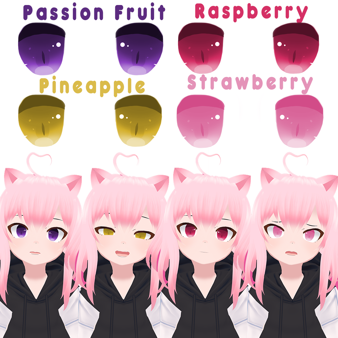Mochi Style Eye Texture Pack + 6 Bonus Gem Colors ♡ - VTuber Models - BOOTH