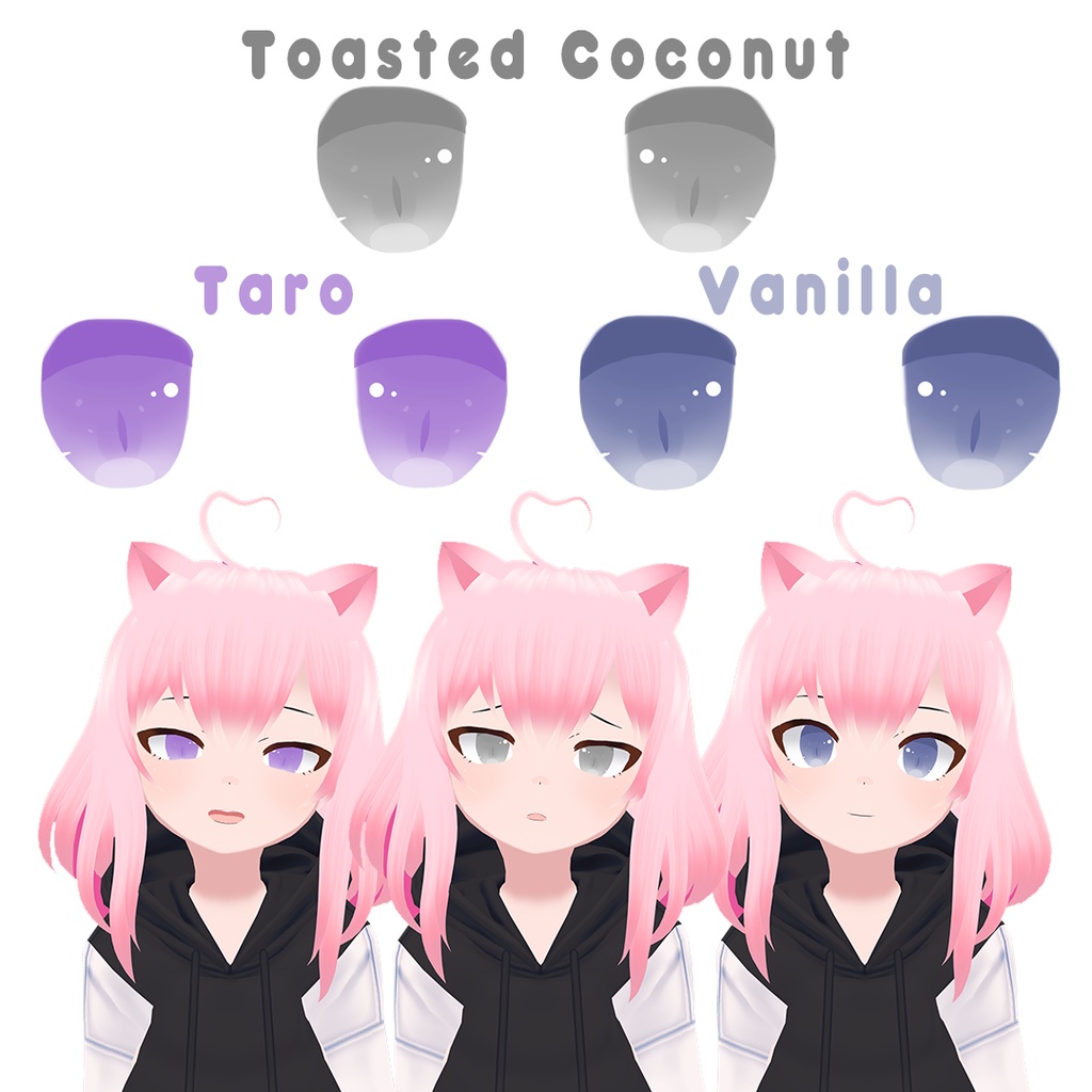 Mochi Style Eye Texture Pack + 6 Bonus Gem Colors ♡ - VTuber Models - BOOTH