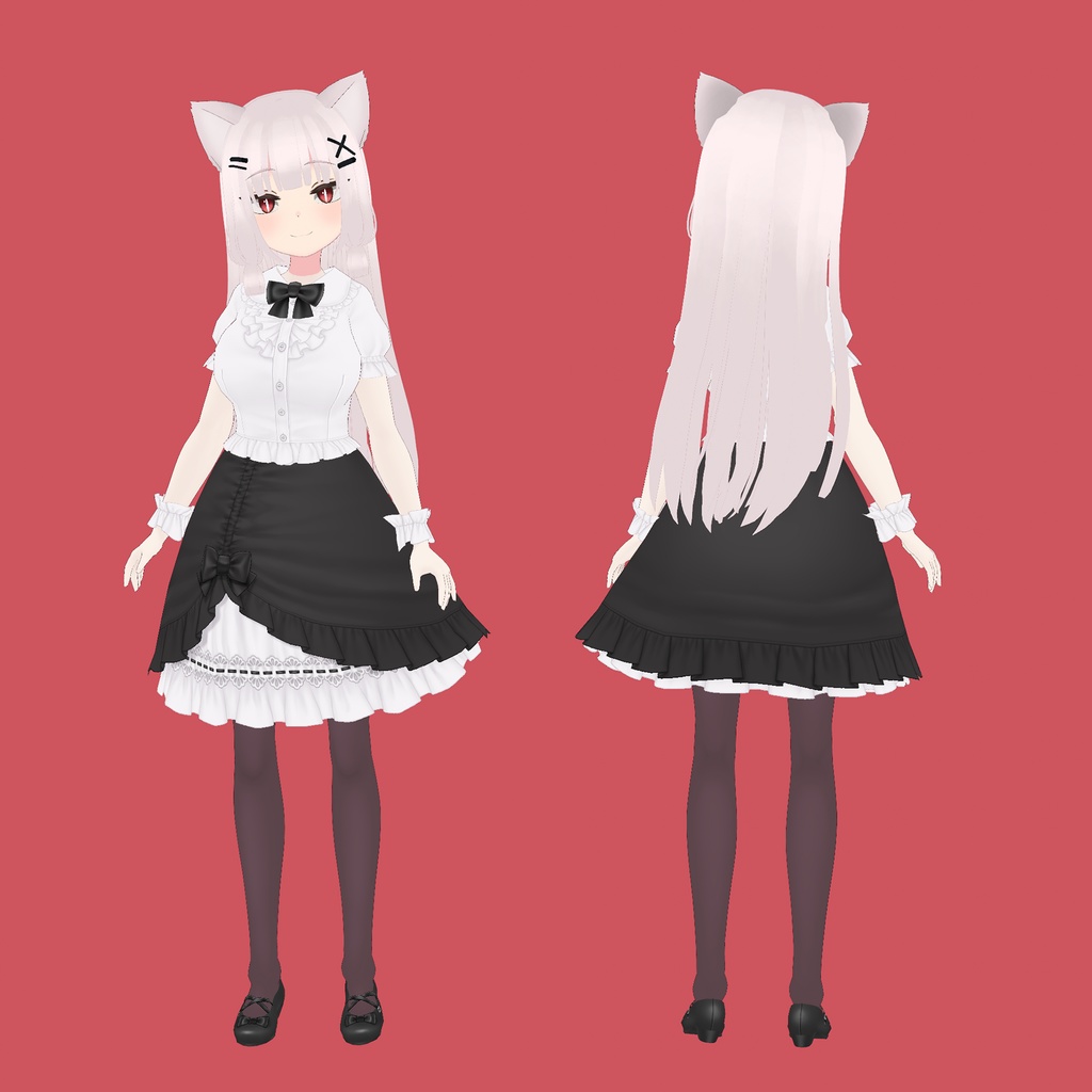 3D VTuber Model Catgirl Vampire "Kyuketsuki" VRoid - VTuber Models - BOOTH