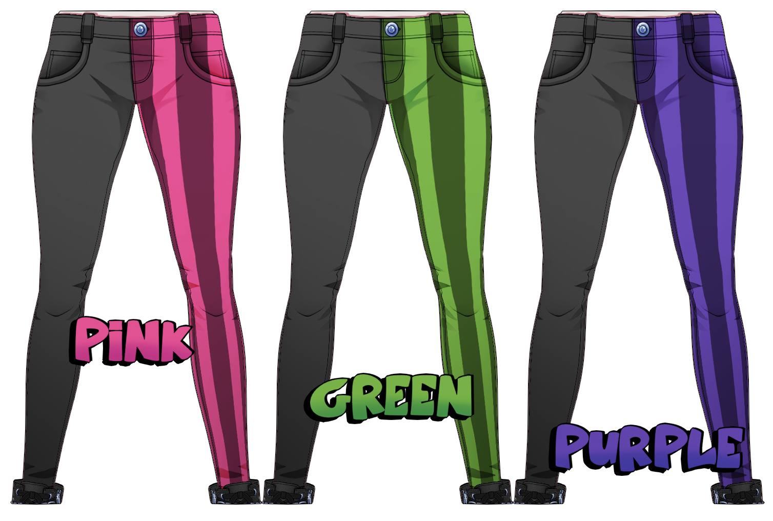 VRoid Punk Pants Texture/Custom Item - acidicdollz - BOOTH