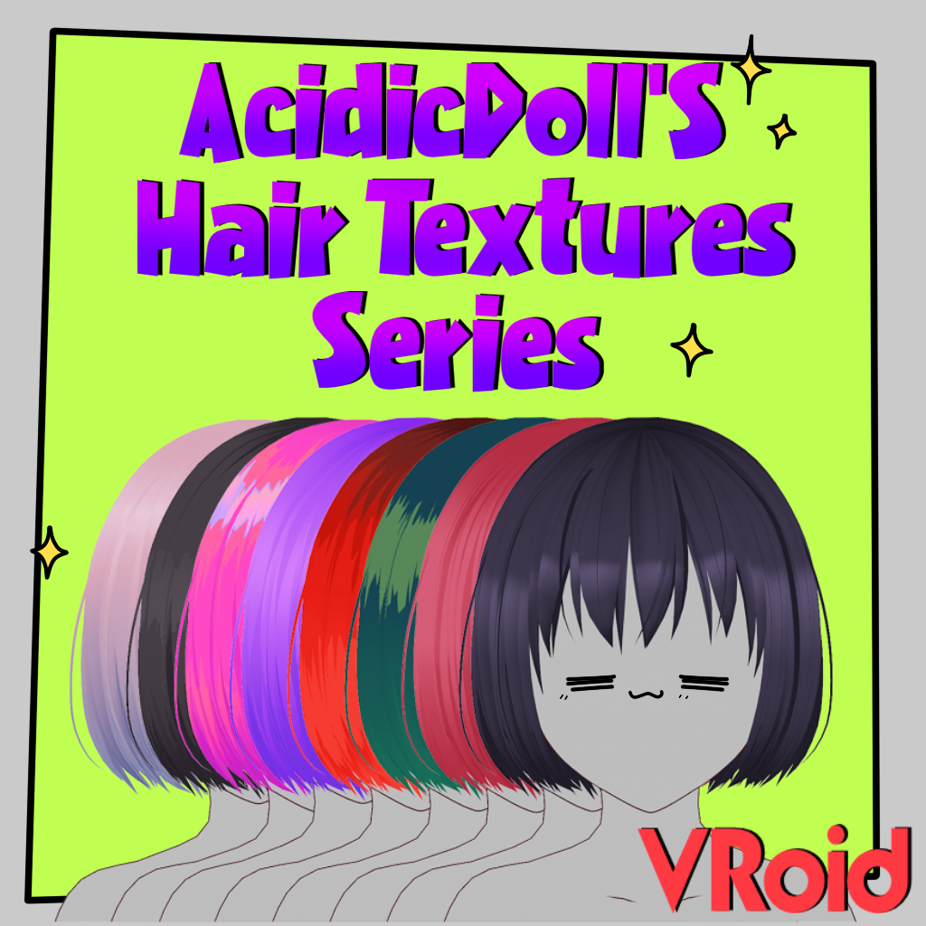 VRoid Hair Textures! - acidicdollz - BOOTH