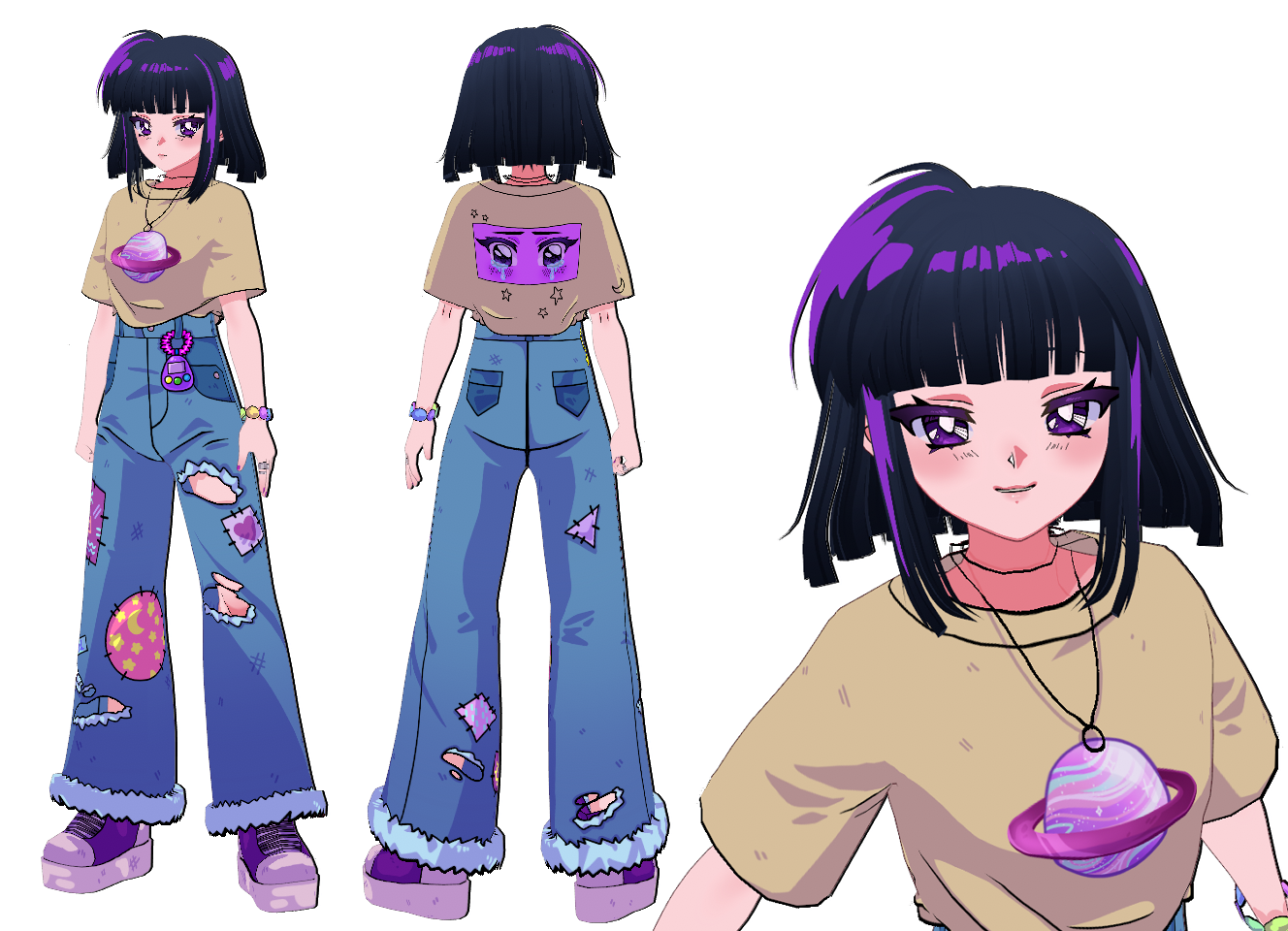 FREE - VRoid Model 90s Anime Vibes - acidicdollz - BOOTH