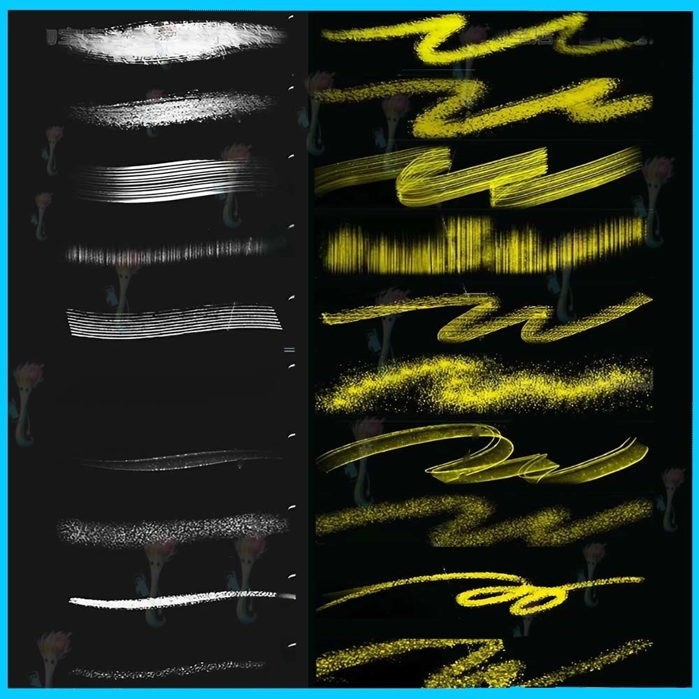 プロクリエイト用ブラシセット40種｜ゴールド箔＆和風書道スタイル Procreate - brushes - BOOTH