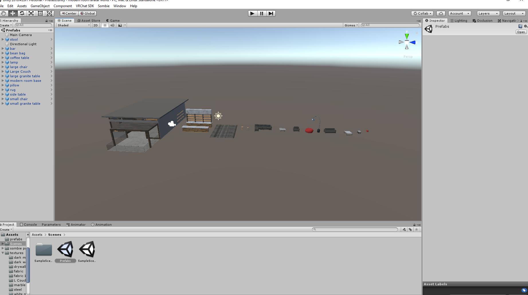 Modern Single Room VRChat Avatar World Quest Ready - spookyghostboo - BOOTH