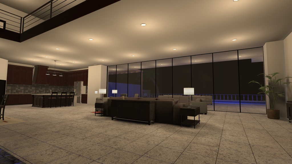 LA Style Mansion and Home Props made for VRChat - spookyghostboo - BOOTH