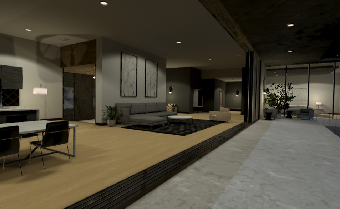 Cliffside Modern Home VRChat Udon World - spookyghostboo - BOOTH