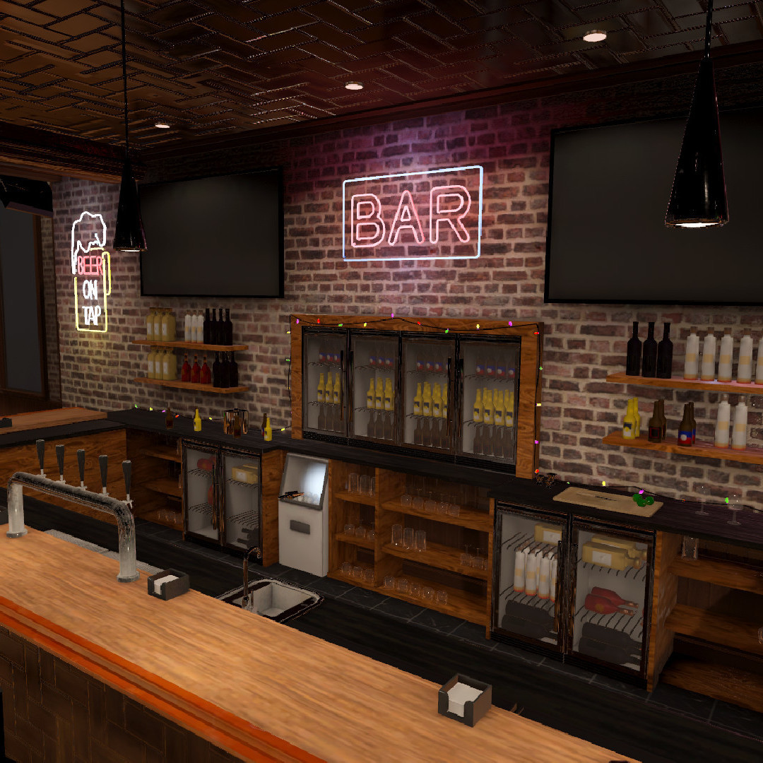 VRChat Pub Bar World The Corner Pocket Udon - spookyghostboo - BOOTH