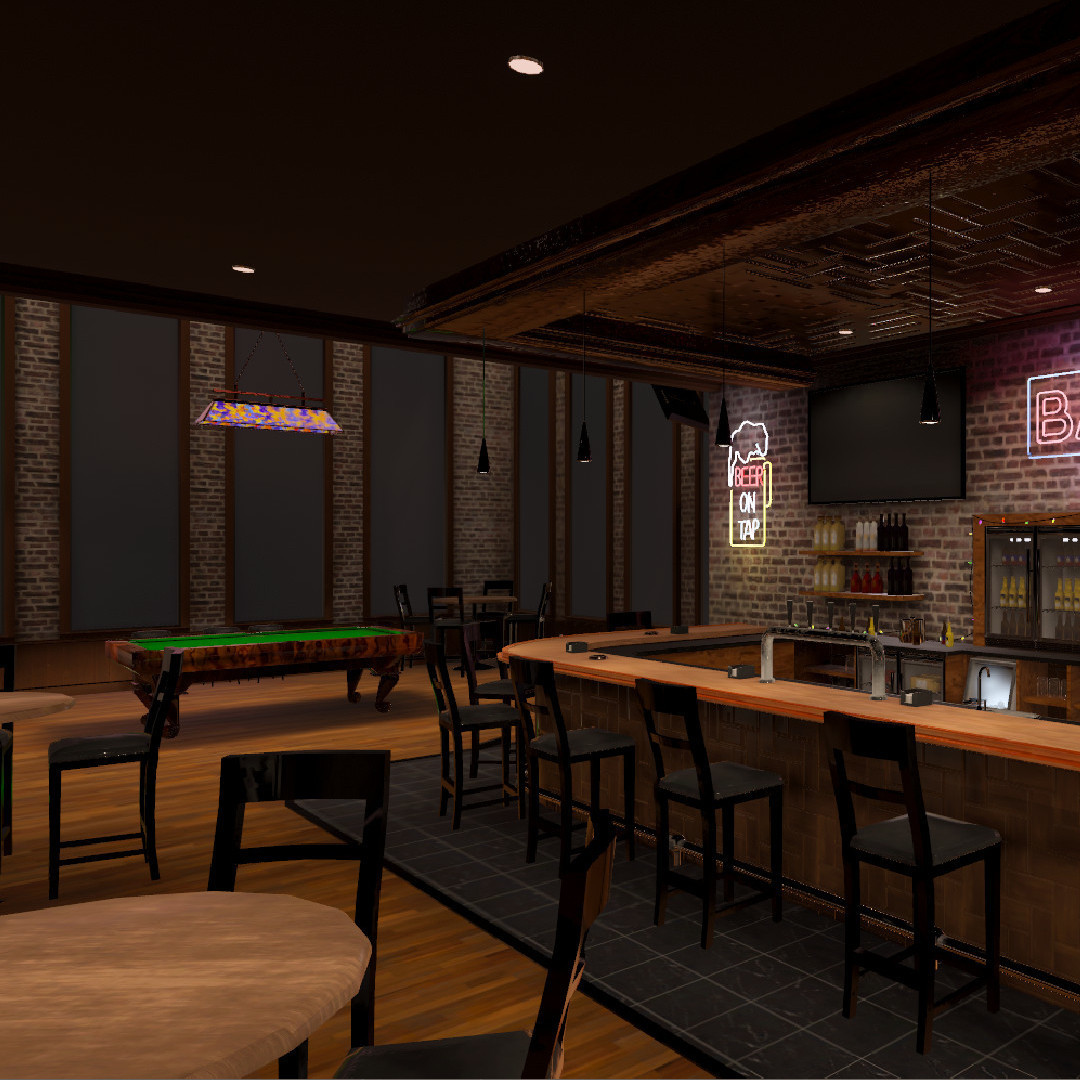 VRChat Pub Bar World The Corner Pocket Udon - spookyghostboo - BOOTH