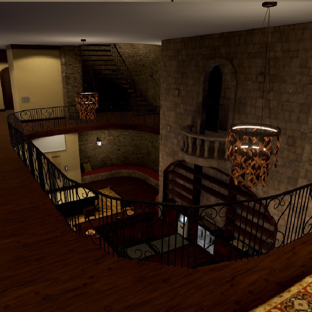 VRChat Mansion Tuscan Home World Udon - spookyghostboo - BOOTH