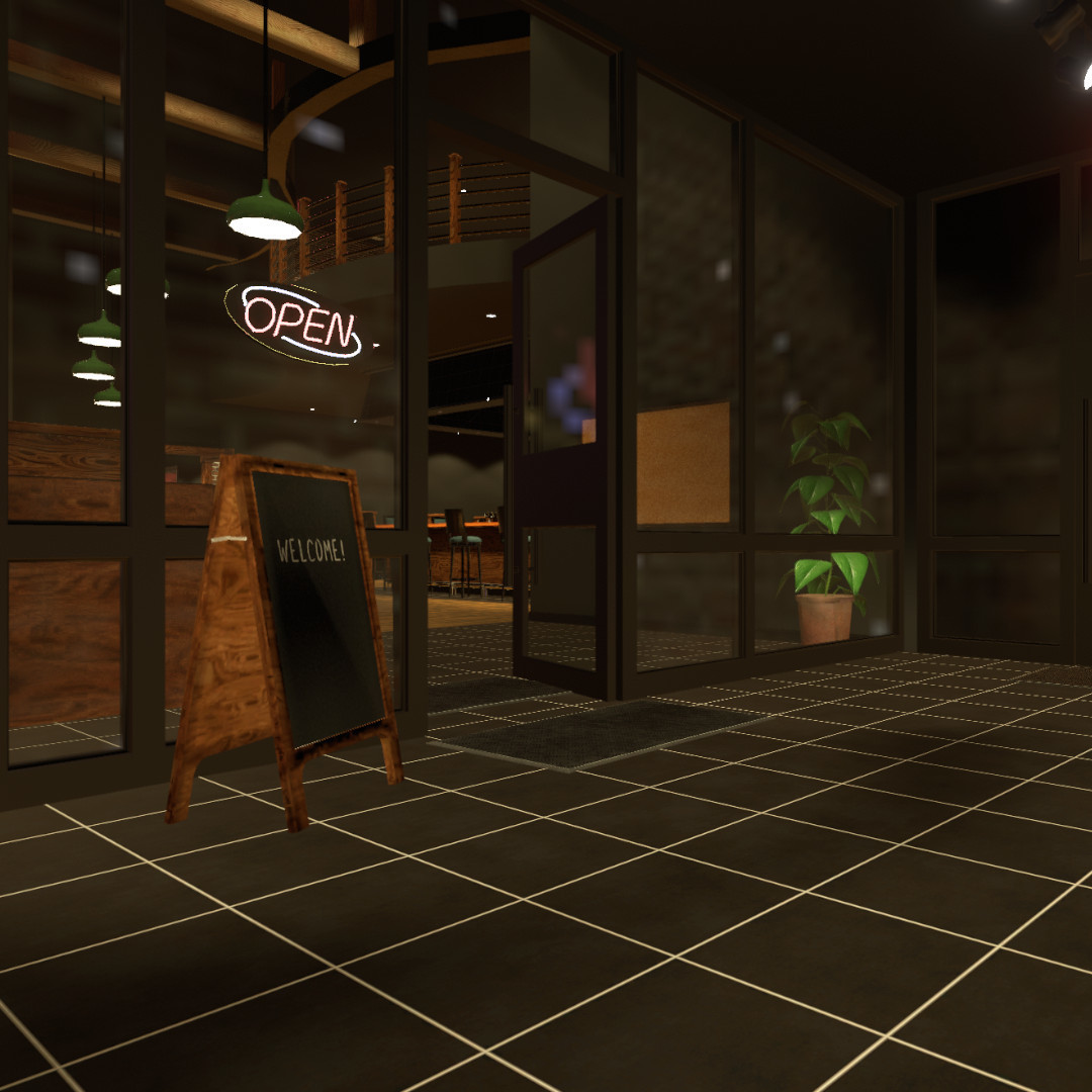 5th Street Bar, Large Multi Story Bar for VRChat - spookyghostboo - BOOTH