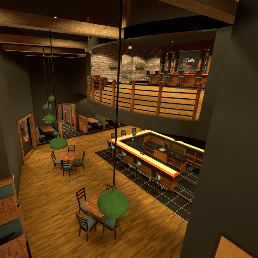 5th Street Bar, Large Multi Story Bar for VRChat - spookyghostboo - BOOTH