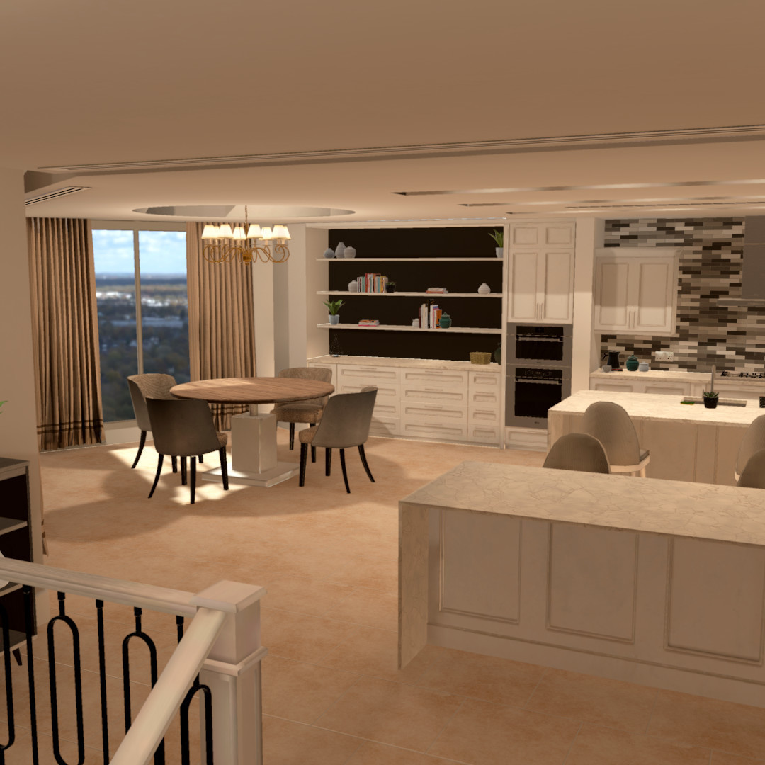 Modern Living Room and Kitchen VRChat - spookyghostboo - BOOTH