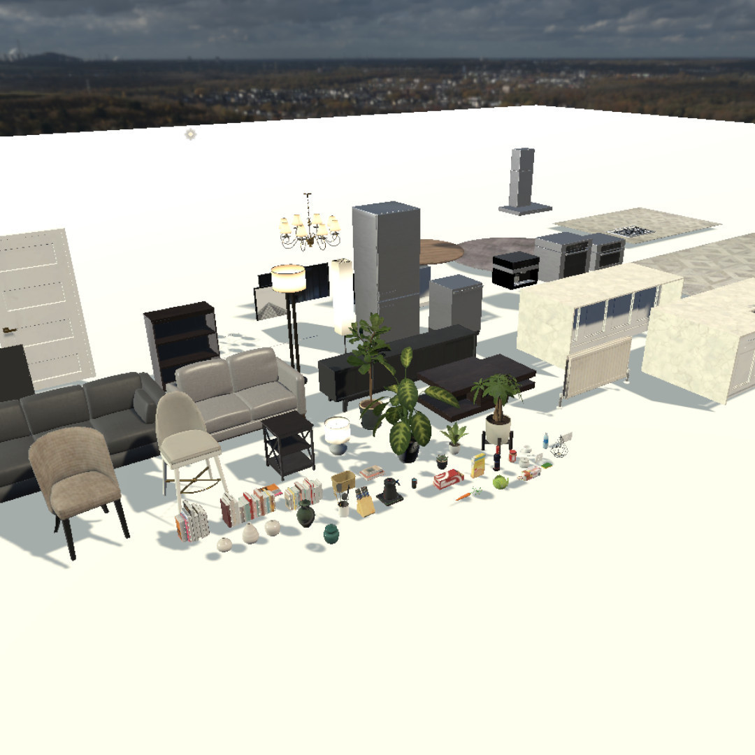 Modern Living Room and Kitchen VRChat - spookyghostboo - BOOTH