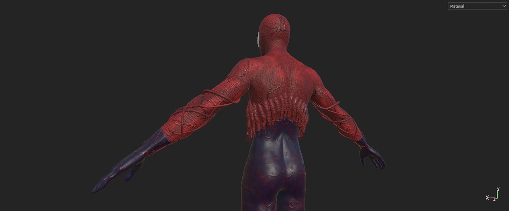Toxin Symbiote Spider-Man Suit VRC Model Unity Package - Deltamations ...