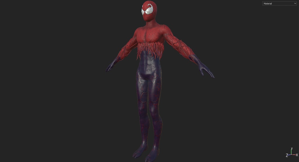 Toxin Symbiote Spider-Man Suit VRC Model Unity Package - Deltamations ...