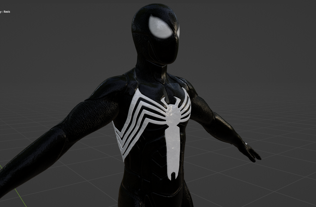 Insomniac Spider-Man Symbiote Suit VRChat Model (Unity Package ...