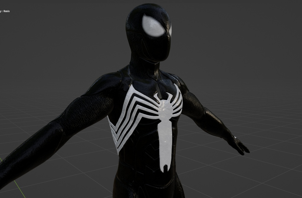Insomniac Spider-Man Symbiote Suit VRChat Model (Unity Package ...