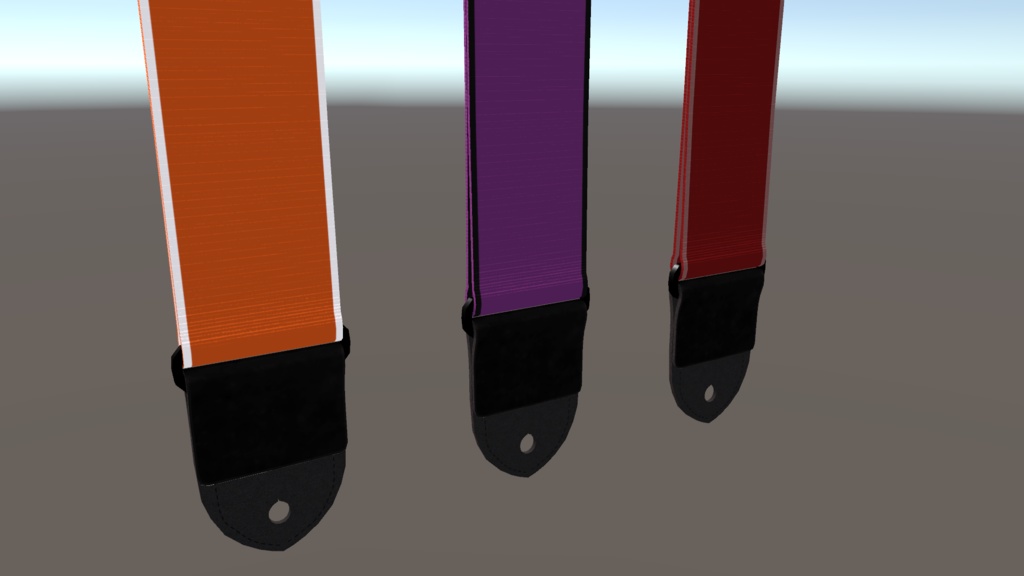 [Unity]ギター・ベースストラップ(Strap for guitar, bass)[FBX] - sora-shiro - BOOTH