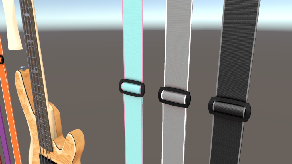 [Unity]ギター・ベースストラップ(Strap for guitar, bass)[FBX] - sora-shiro - BOOTH