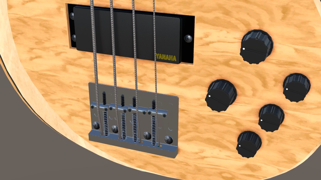 [Unity]TRB1004J・ストラップ・三味線バチセット(Bass, strap, plectrum/bachi Set)[FBX ...