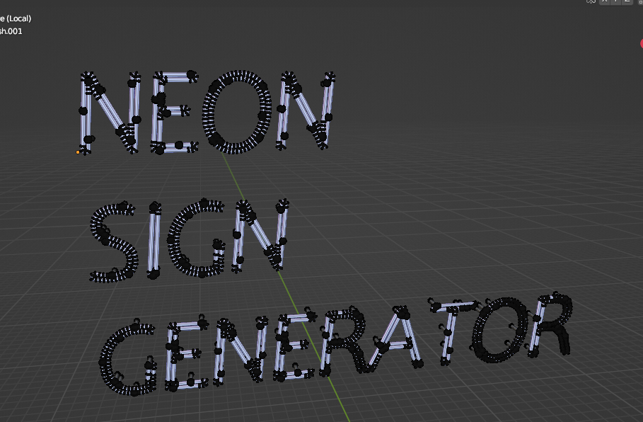 [Blender][Unity] ネオンサインジェネレーター Neon Sign Generator - greendayle - BOOTH