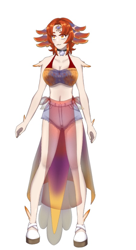 Live2D Tropical Axlotl Vtuber Model [VTube Studio] - seafoampresent - BOOTH