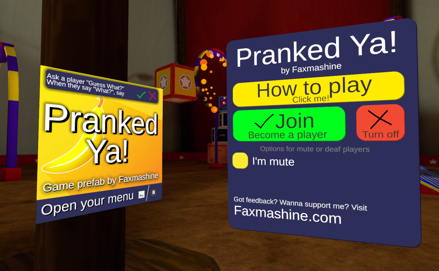 Pranked Ya! (VRChat Game Prefab) - Faxmashine's Prefabs - BOOTH