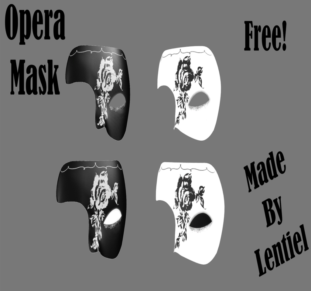 [無料/FREE] Opera Mask / 오페라 마스크 / 仮面オペラ座の怪人 - TL_Shop - BOOTH
