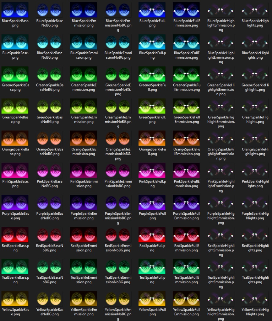 ⌈Unity + Vroid⌋ Starry Detailed Eye Set [目設定] - BonShop - BOOTH